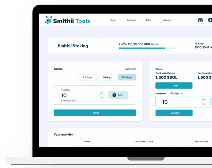 Token Staking | Smithii